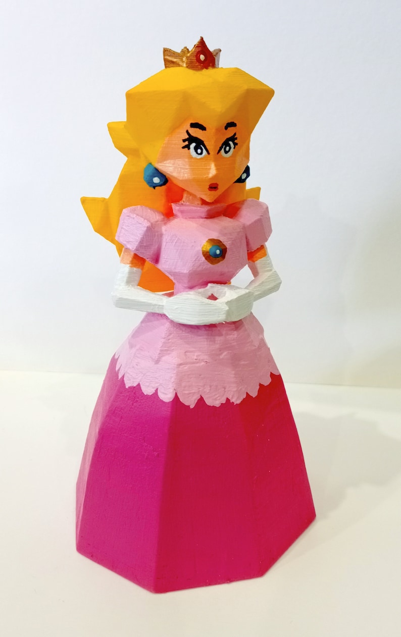 Princess Peach Daisy and Toad mario 64 Low-poly 3D Printed - Etsy