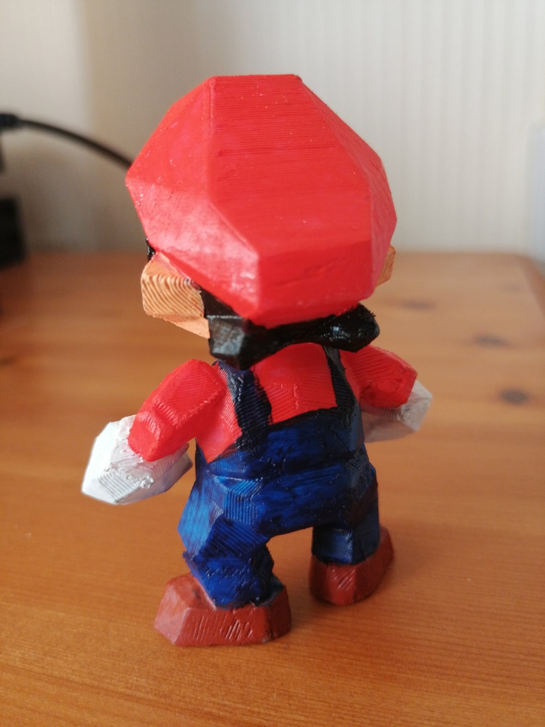 Super Mario and Luigi 64 Low-poly 3D Printed Figures | Etsy