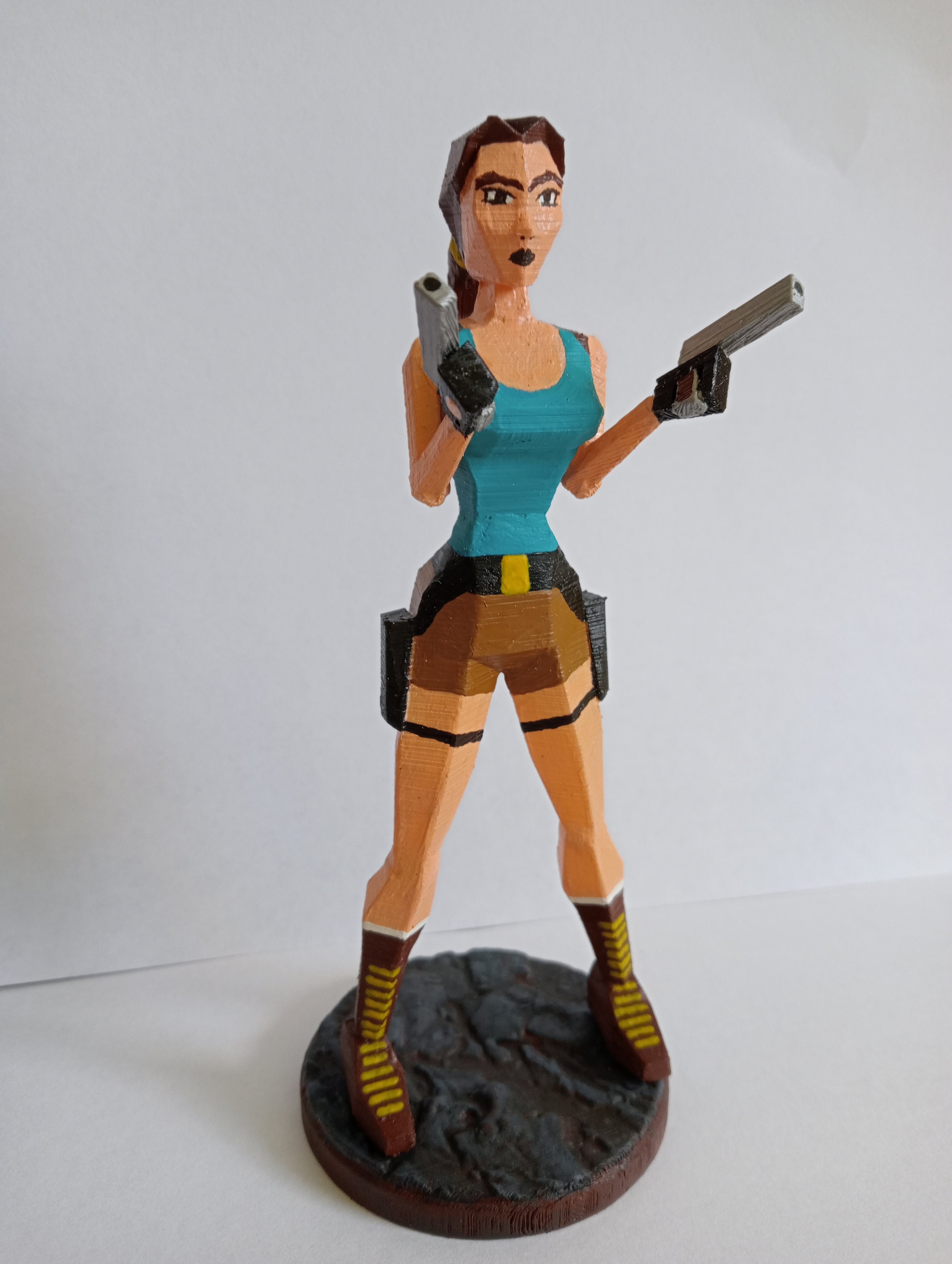 Lara Croft tomb Raider Low-poly PS1 Figure With Stand - Etsy UK