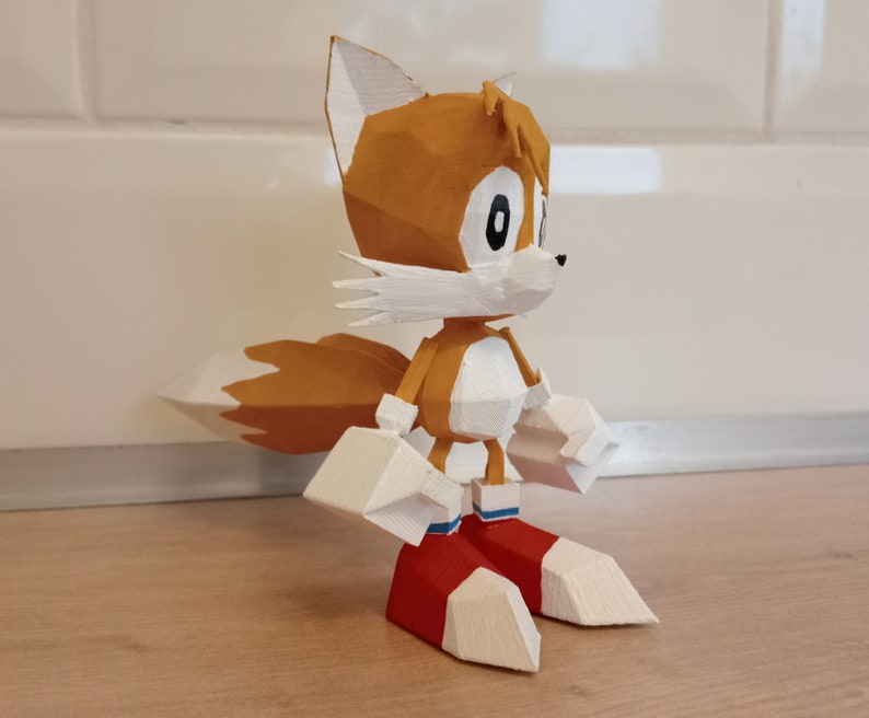 Sonic Tails and Knuckles Low-poly 3D Printed Figures - Etsy