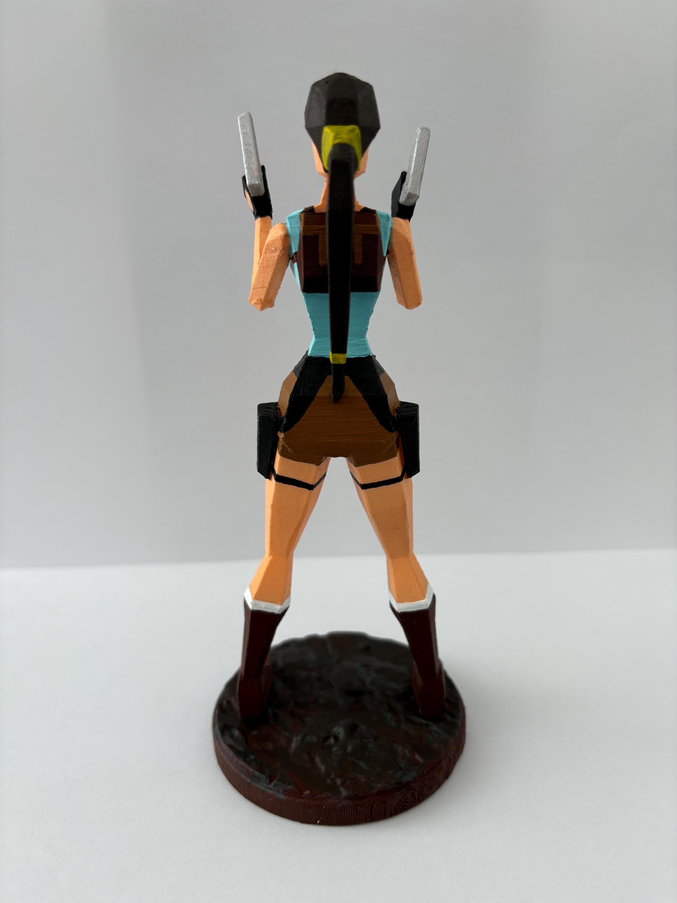 Lara Croft (tomb Raider) Low-poly PS1 Figure With Stand - Etsy