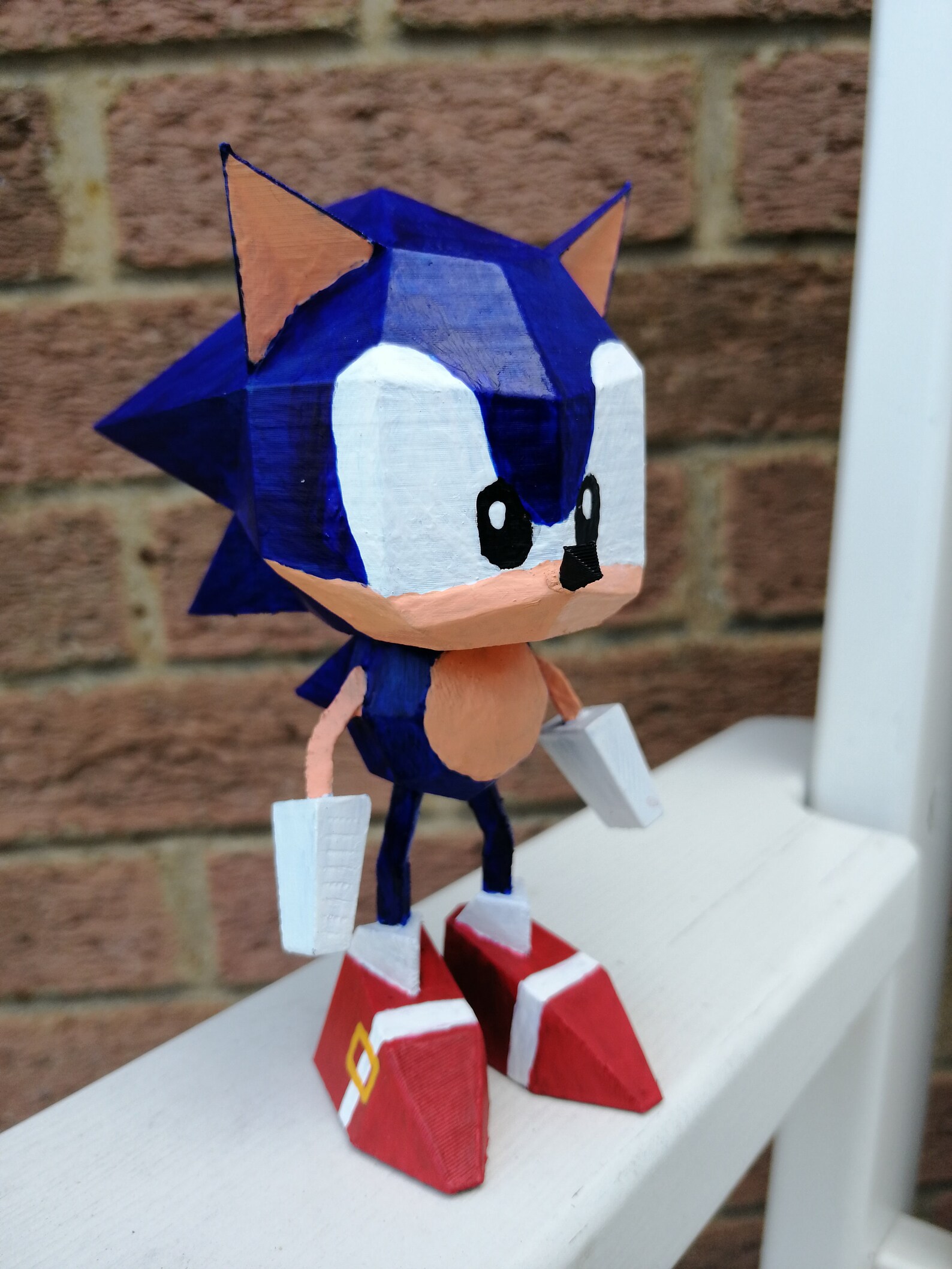 Sonic the Hedgehog Low-poly 3D Printed Figure | Etsy
