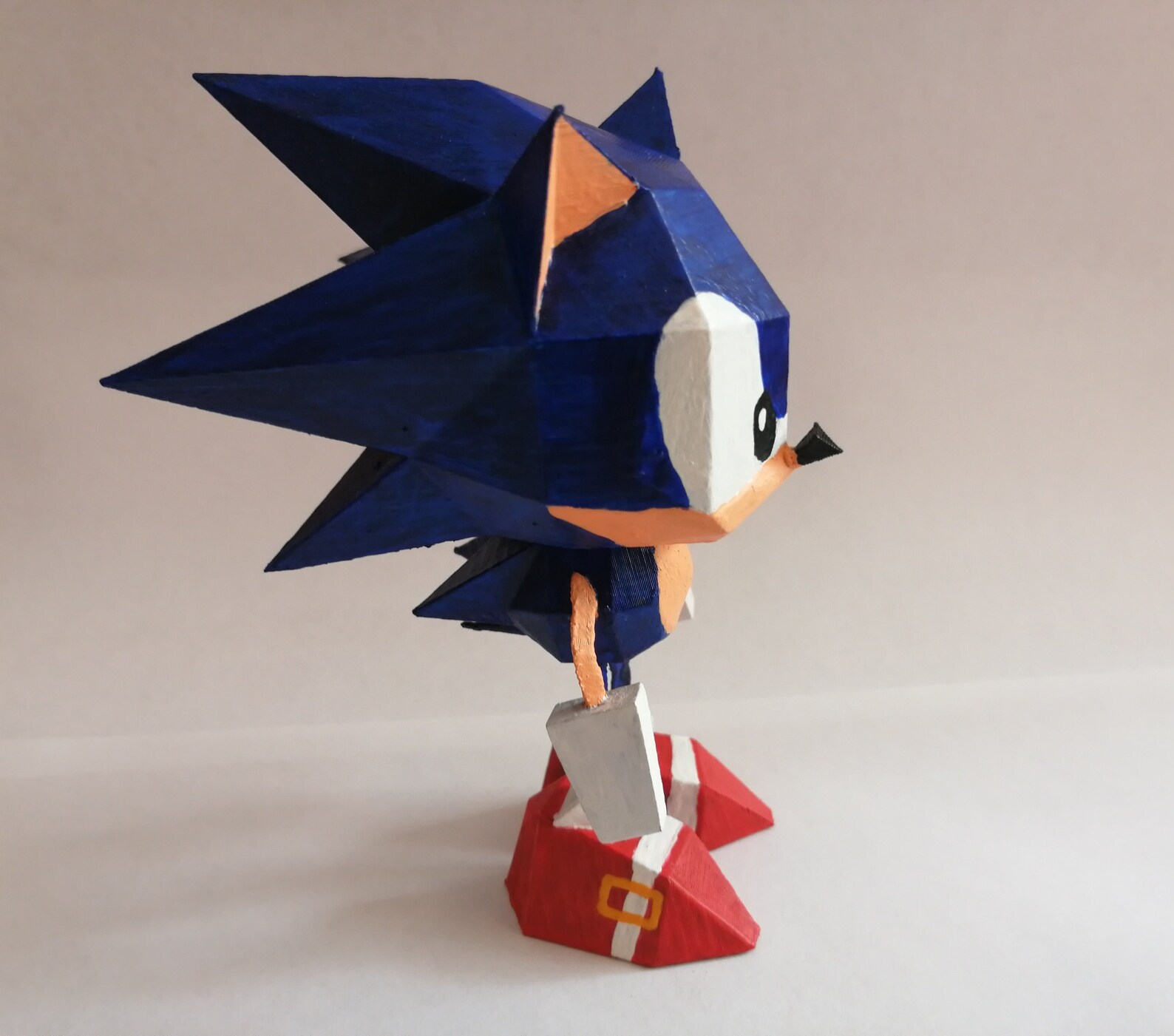 Sonic the Hedgehog Low-poly 3D Printed Figure | Etsy