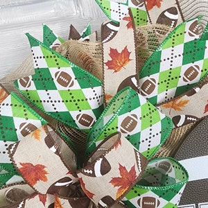 Fall is for Football Wreath for Front Door, Football Porch Decor ...