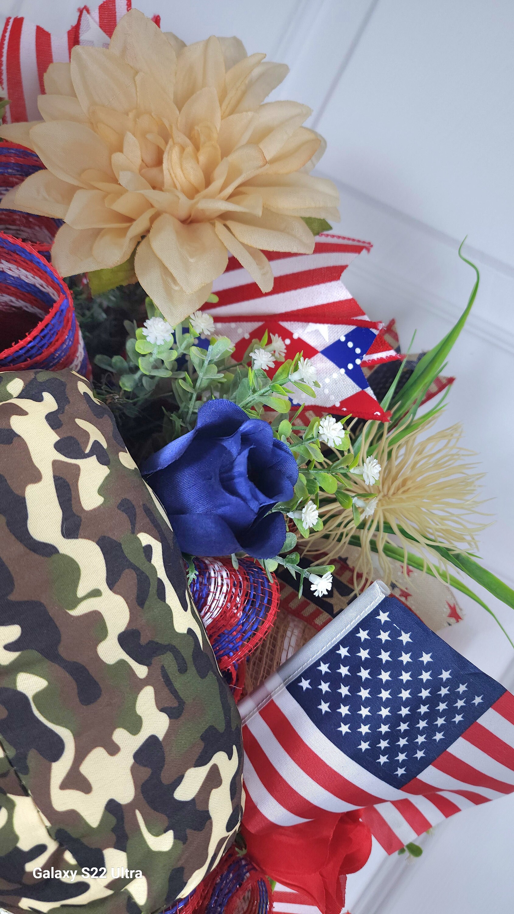 Patriotic Solider Swag, Front Door Decor, Porch Decoration, Patriotic ...