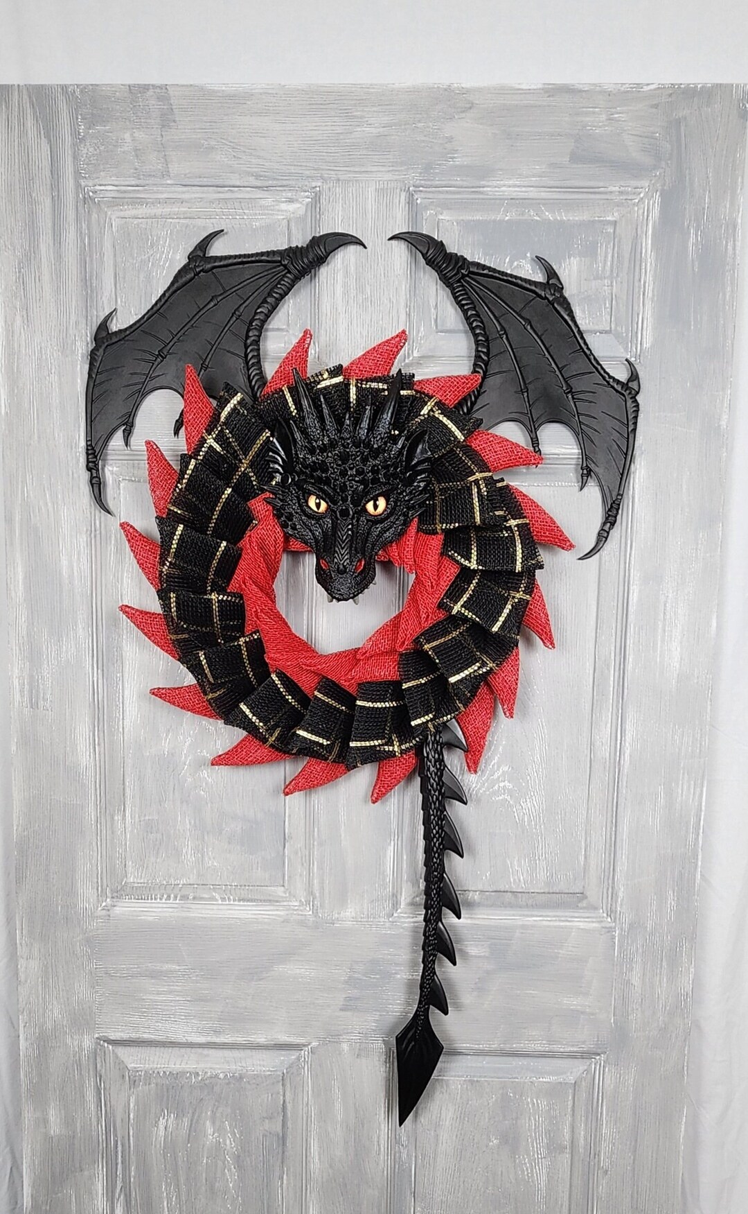 Fantasy Dragon Wreath, Mystical Door Hanger, Wall Decor - Etsy