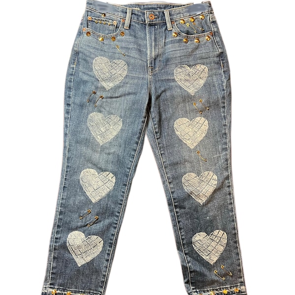 Heart Jeans - Etsy