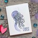 Jellyfish Note Card, Colorful Ocean Inspired Original Art of Bright ...