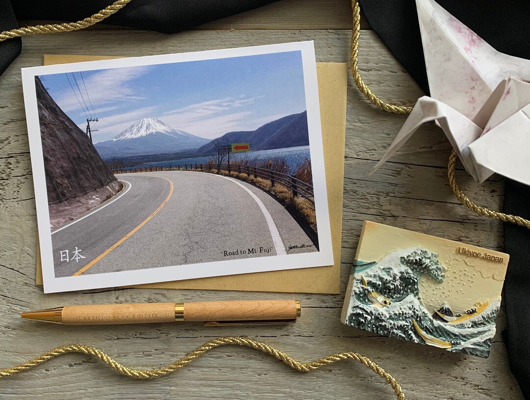 Japanese Note Cards, Road to Mt. Fuji Fujisan, Japan Mountain ...