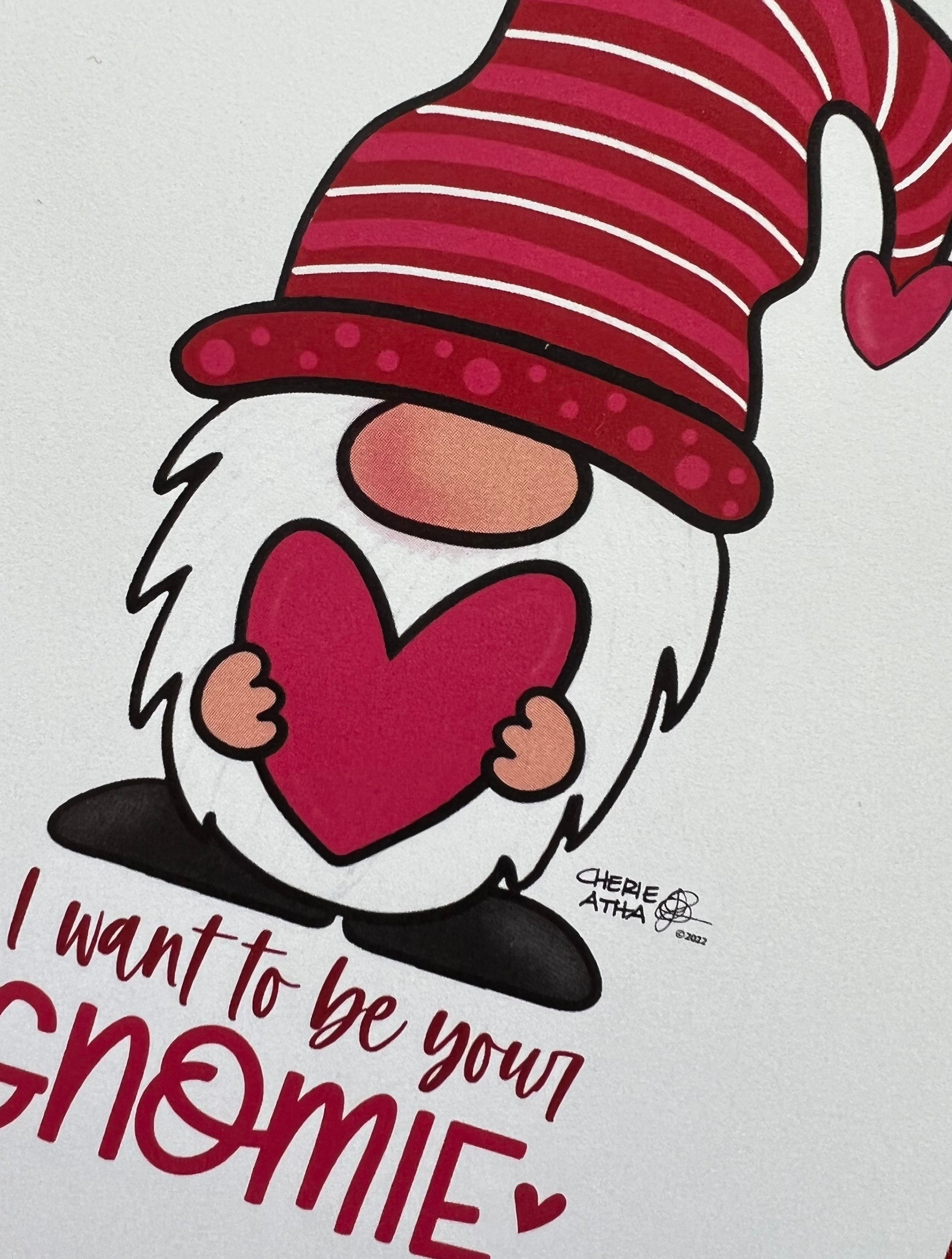 Gnome Note Card Hand-drawn Made Original Art I Want to Be Your Gnomie ...