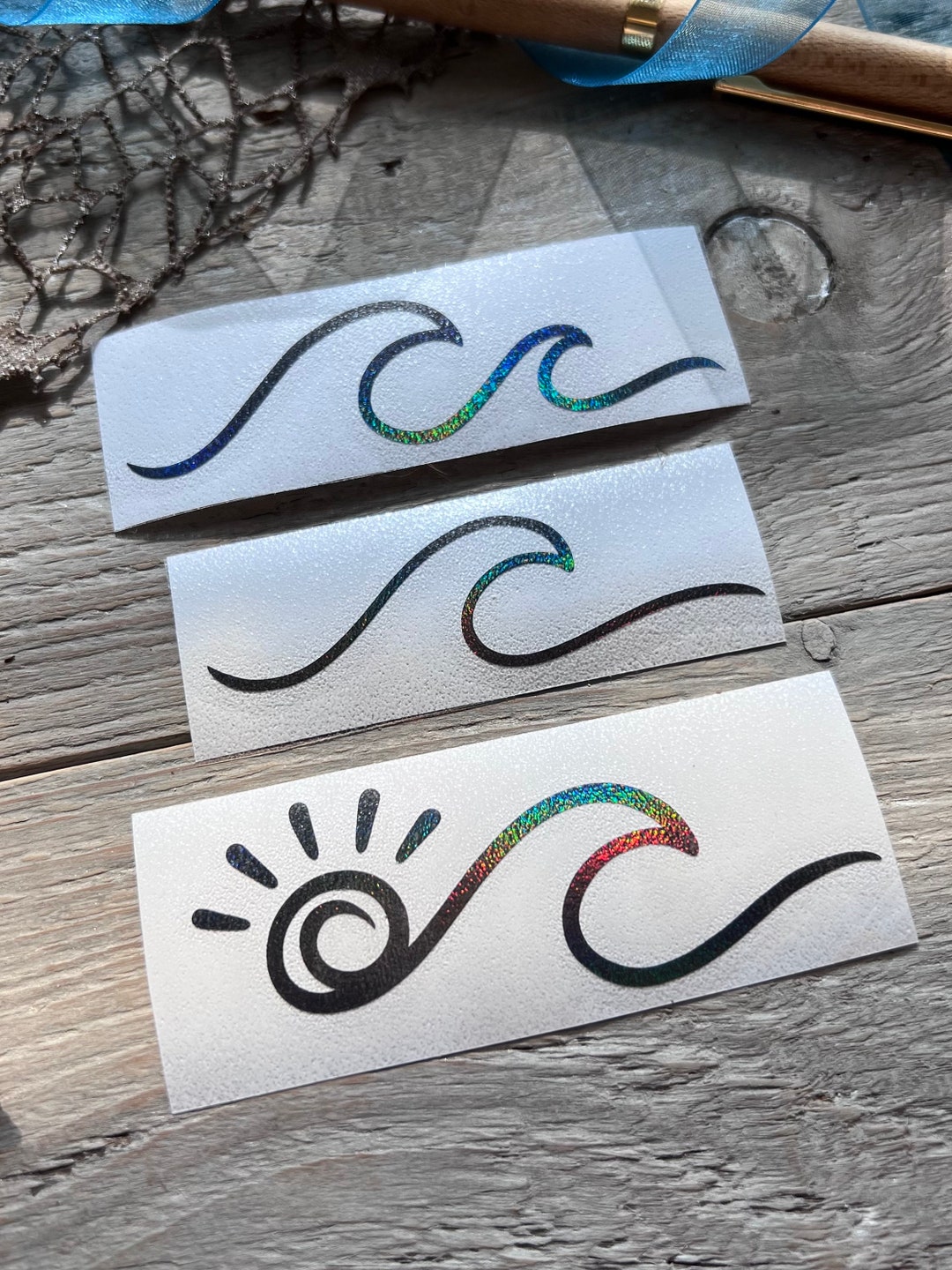 Ocean Wave Decal Sticker, Hand Made Permanent or Removable Water ...
