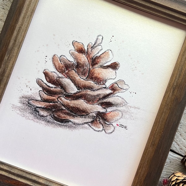 Painted Pine Cone - Etsy