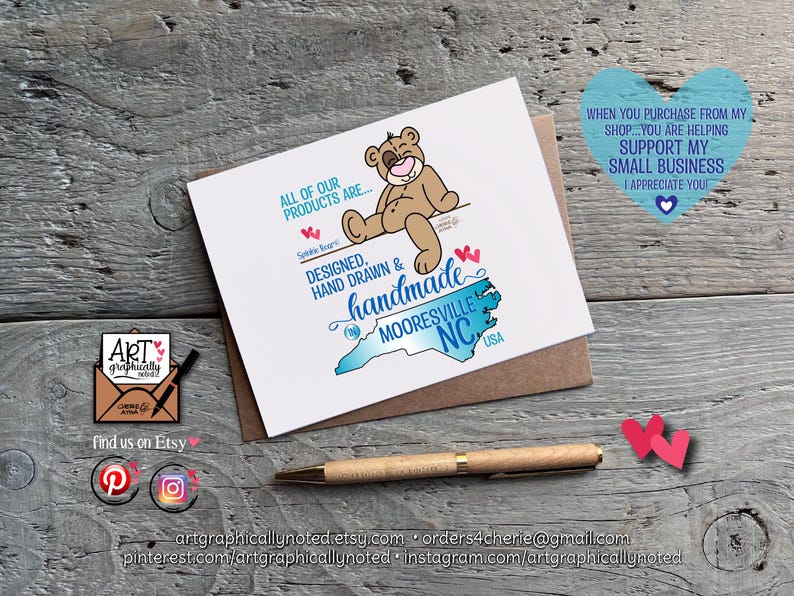 Love Hearts Card, Any Occasion Greeting, Hand Drawn Art, Send Love - Etsy