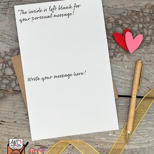 Love Note Card With Pink and Red Hearts on Strings Spelling LOVE, Hand ...