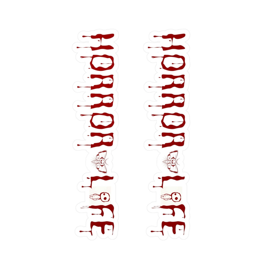 Horror Life Dripping Blood Red 2-PACK - Vinyl Decals - Etsy