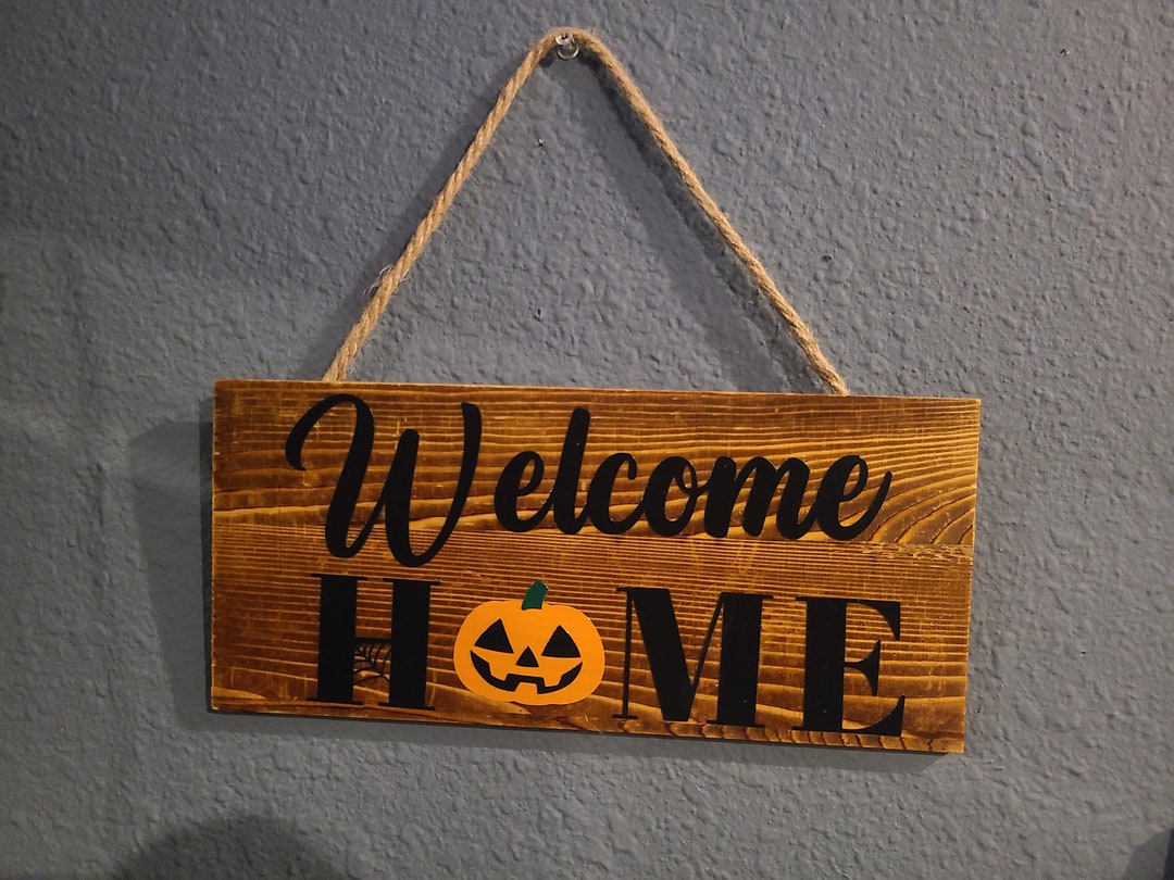 Welcome Home Hanging Wooden Sign - Etsy