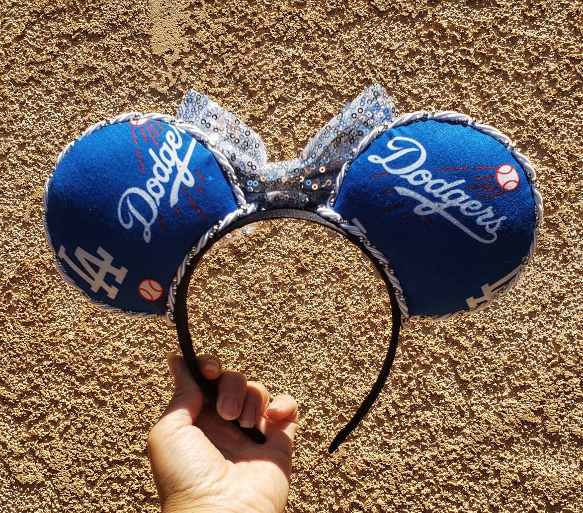 Minnie Mouse Ears Los Angeles Dodgers Disney Inspired Headbands - Etsy