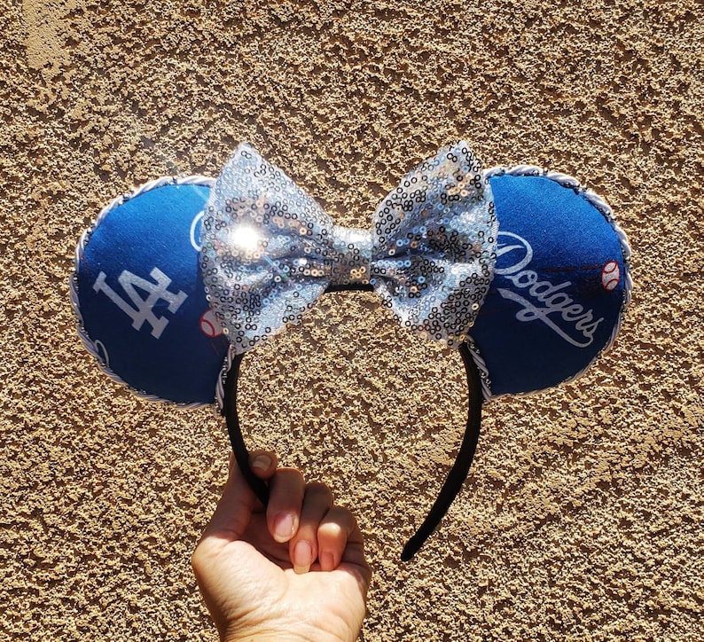 Minnie Mouse Ears Los Angeles Dodgers Disney Inspired Headbands - Etsy