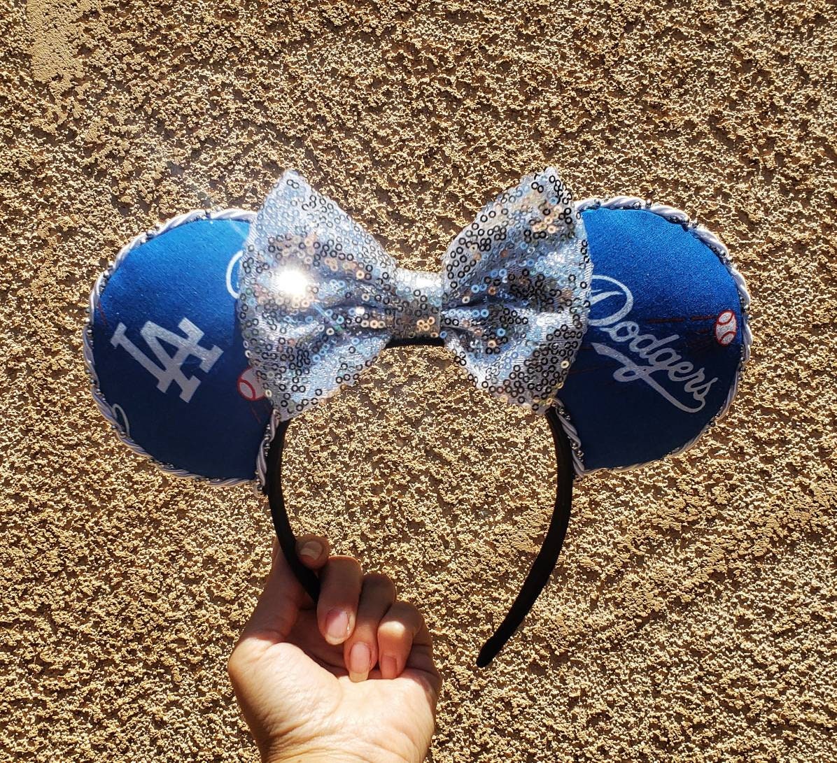 Minnie Mouse Ears Los Angeles Dodgers Disney Inspired Headbands - Etsy