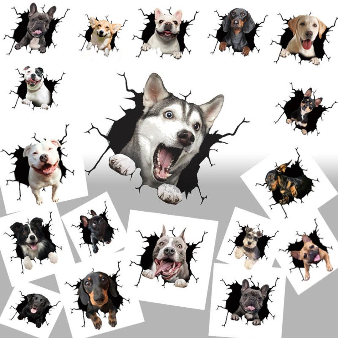 3D Dog Car Sticker - Etsy