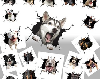 Custom Dog Decal Car Dog Car Sticker Dog Breed Decal - Etsy