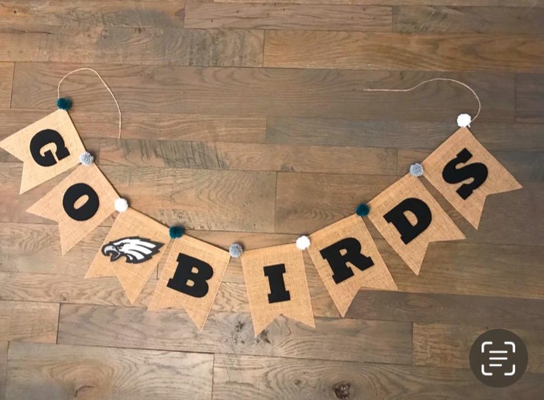 Philadelphia Eagles Burlap Banner, GO BIRDS, NFL Super Bowl Party - Etsy