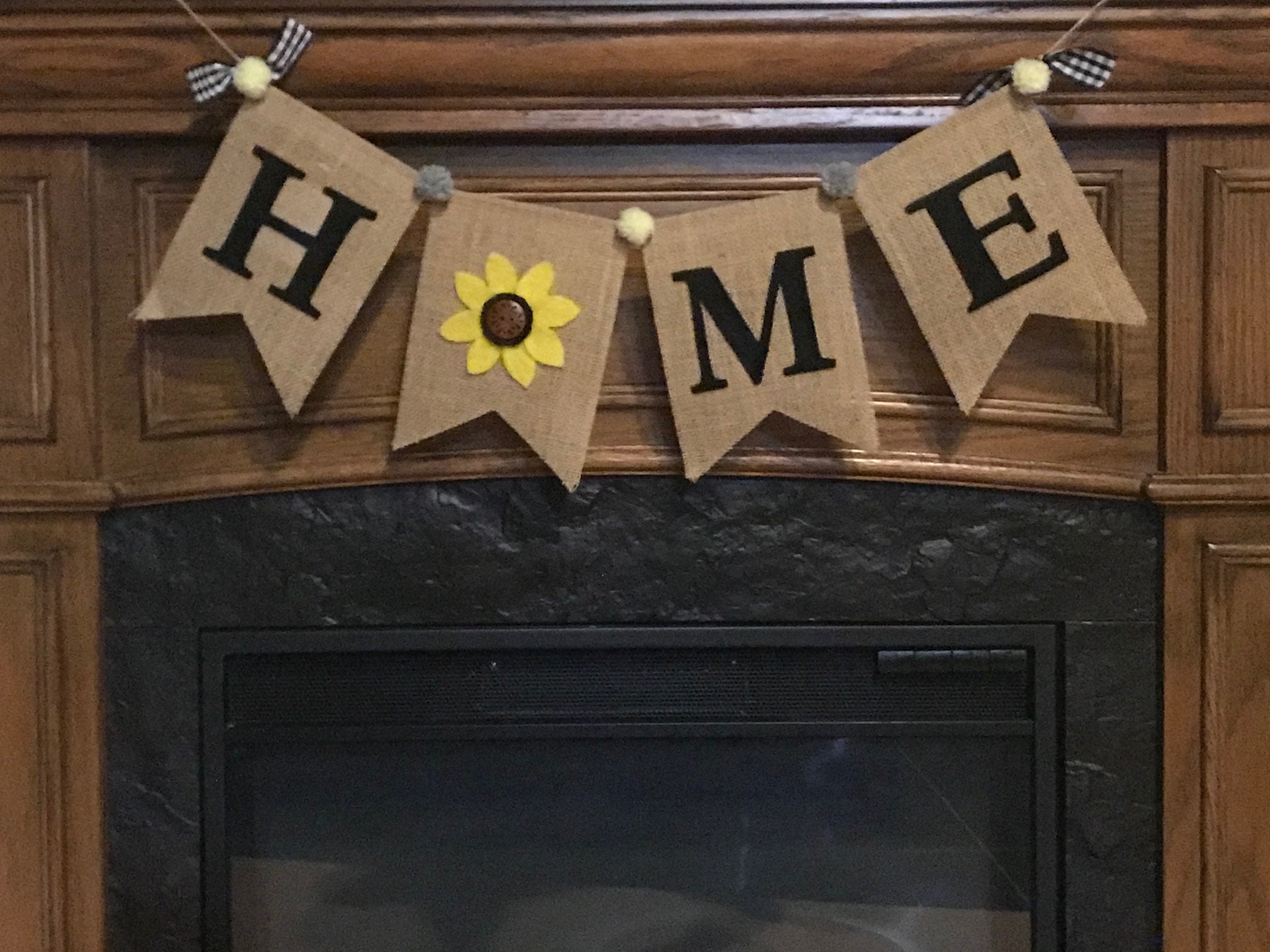 Sunflower Burlap Banner Modern Farmhouse Banner Country - Etsy