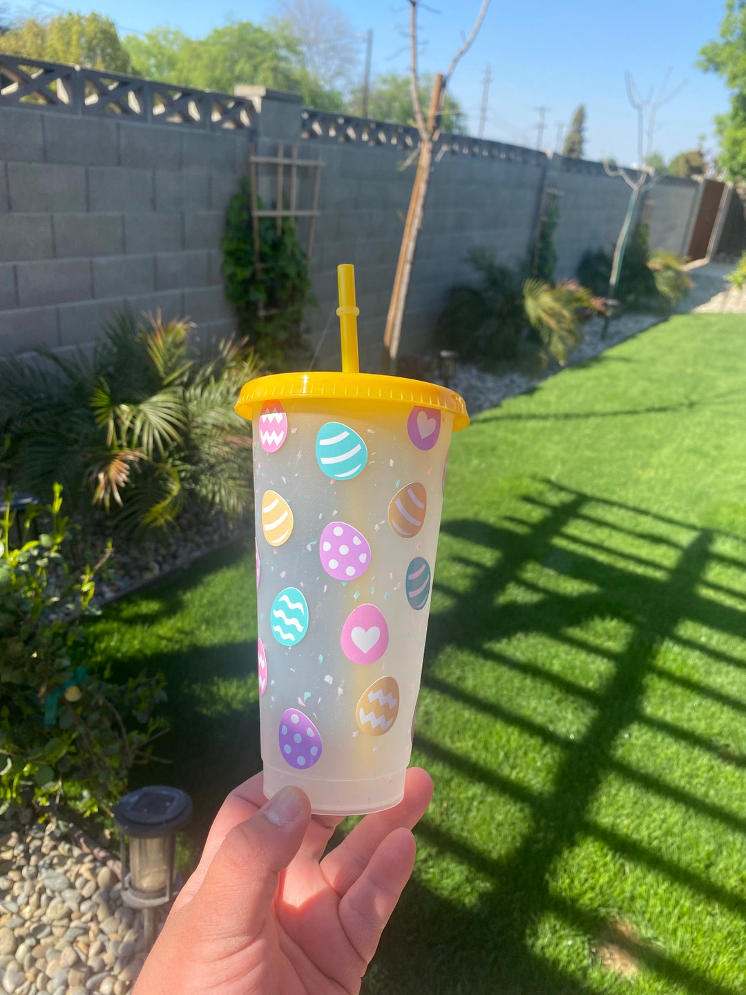 Easter Cups, Peeps, Bunnies, Easter Eggs, 24oz Custom Cup, Easter ...