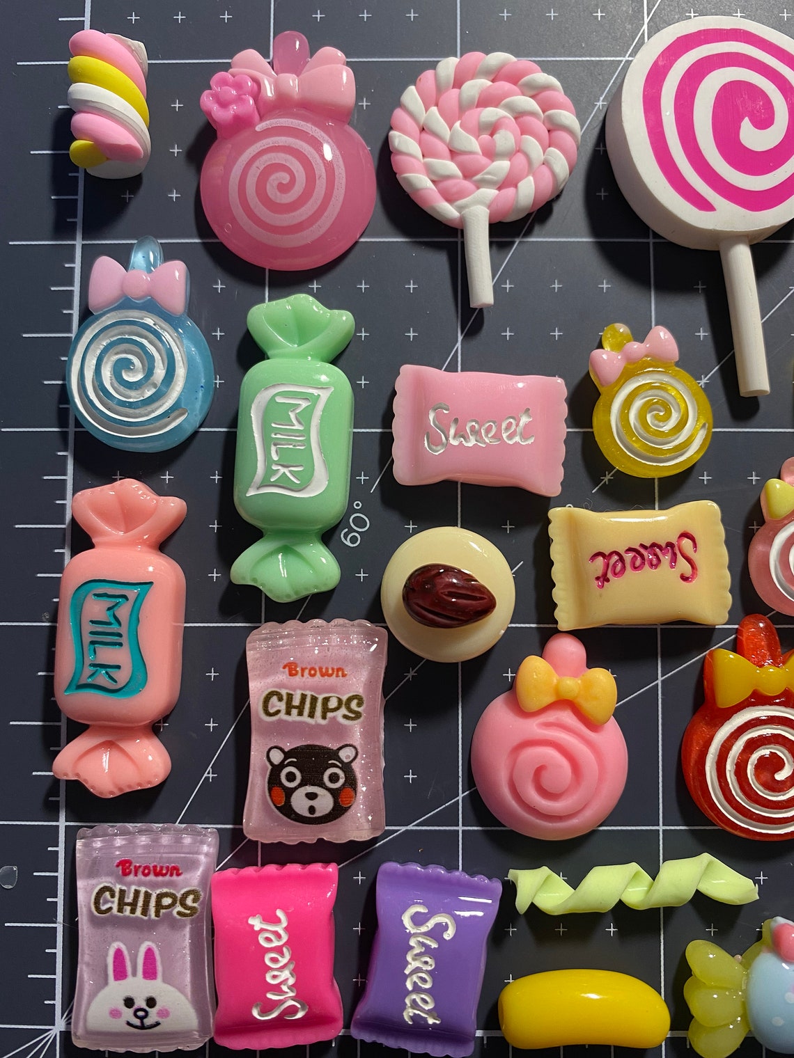 30 Pieces Assorted Kawaii Candy Sweet Charms for Crafts Slime - Etsy
