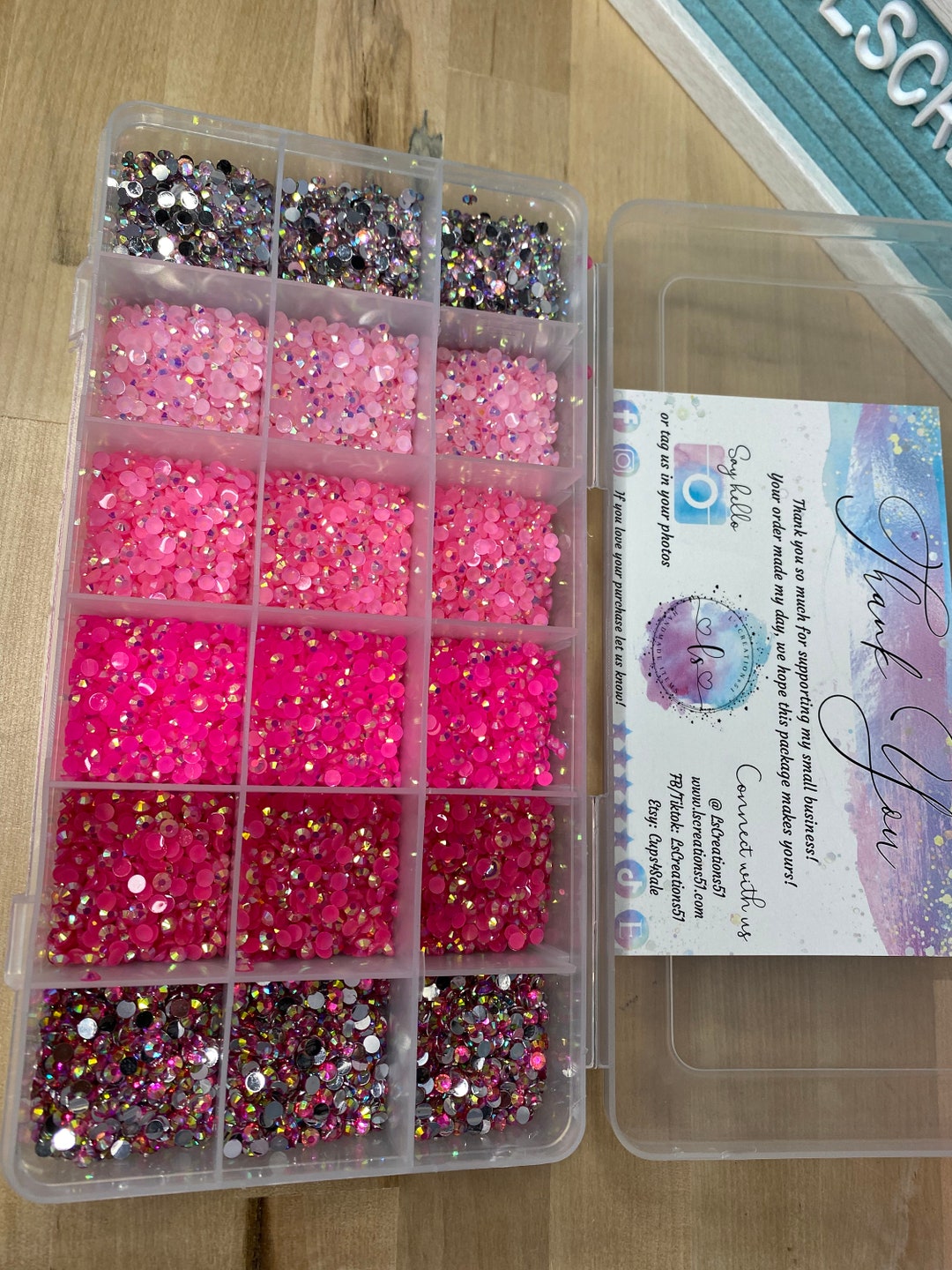 5mm, Resin Rhinestone Kit, Pink - Etsy