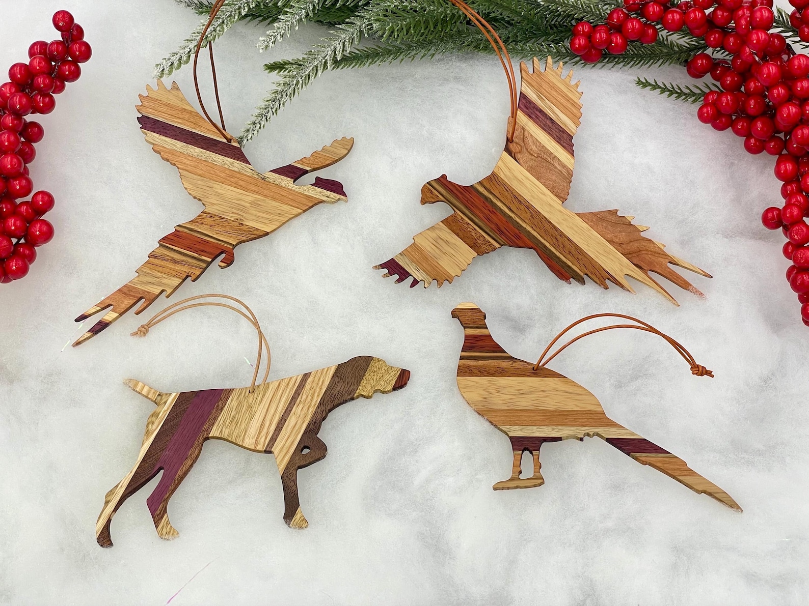 Handmade Wooden Pheasant Hunting Ornaments - Etsy