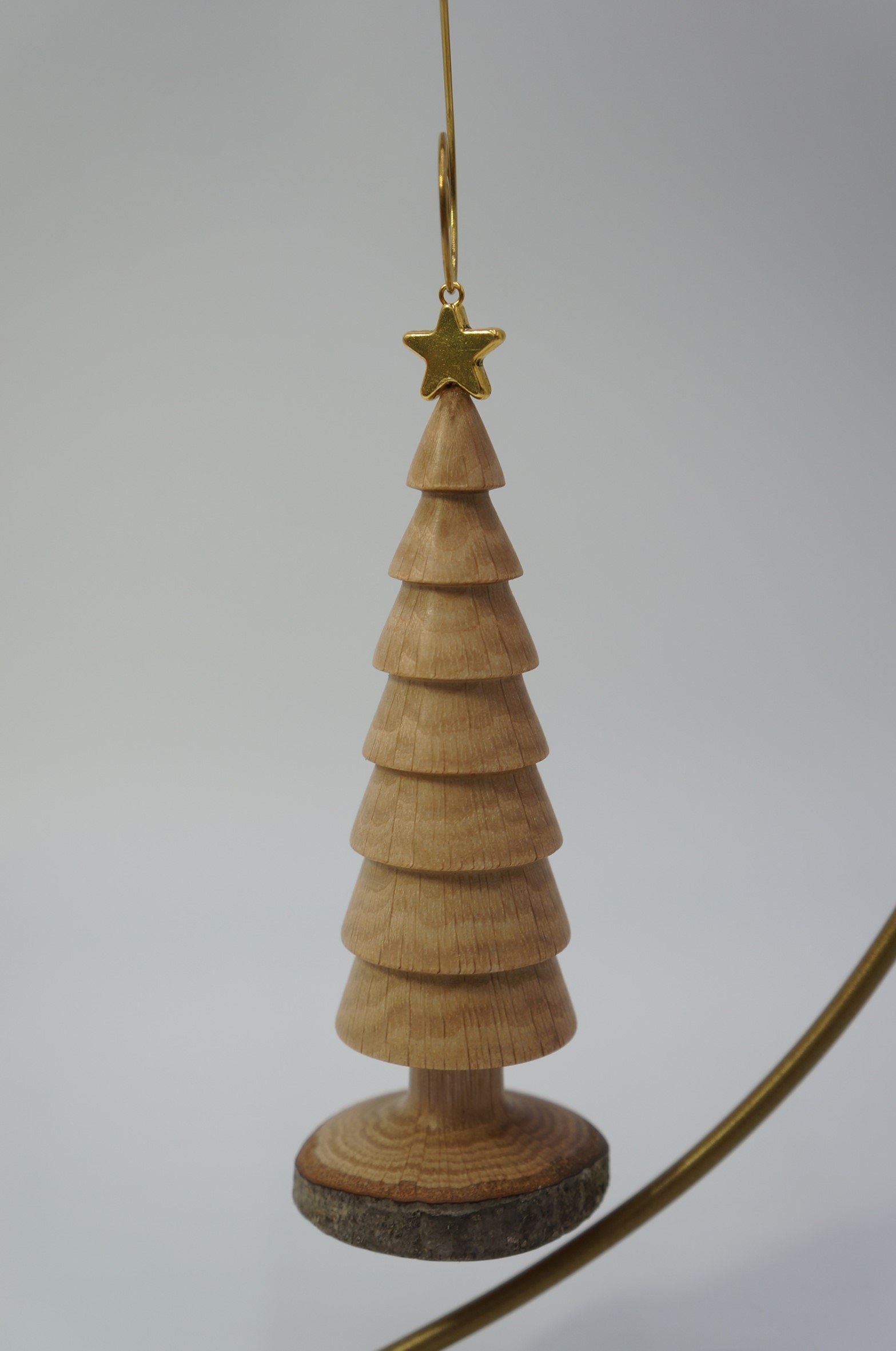 Hand Turned Wood Christmas Tree Rustic Red Oak - Etsy