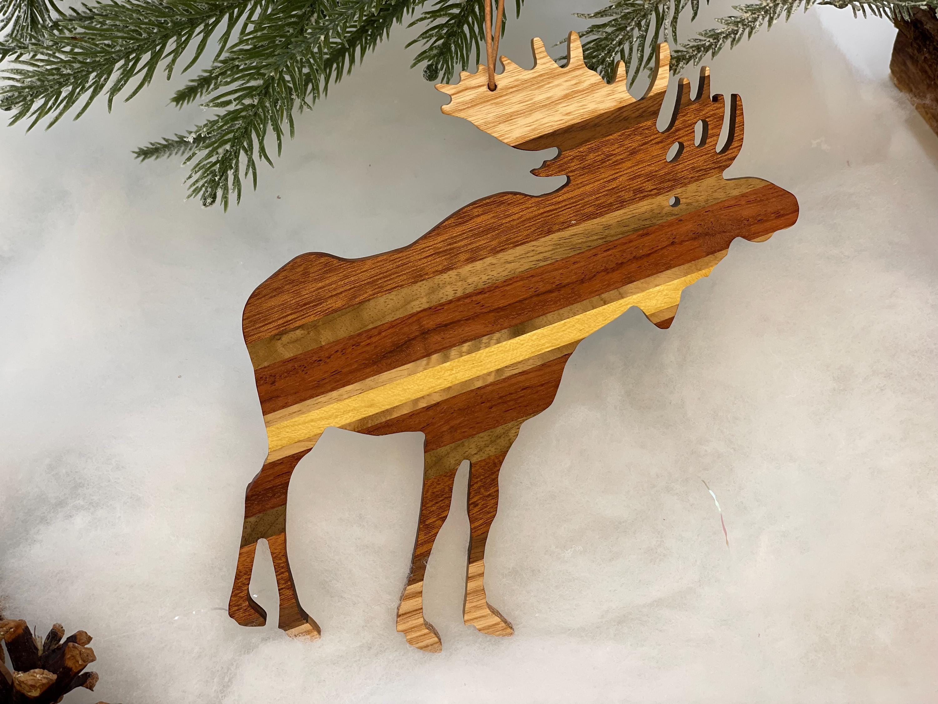 Handmade Wooden Woodland Animals Ornaments - Etsy