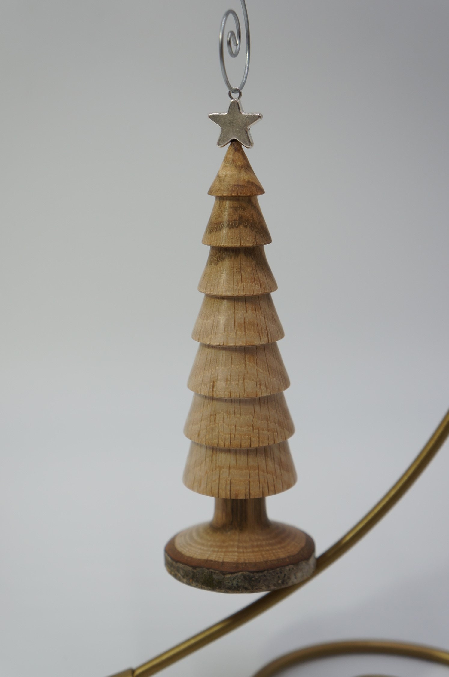 Hand Turned Wood Christmas Tree Rustic Red Oak - Etsy