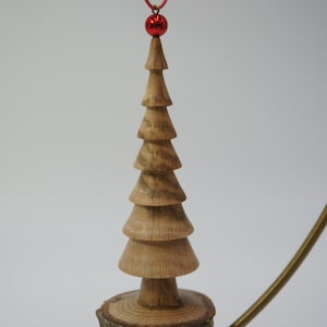 Hand Turned Wood Christmas Tree Rustic Red Oak - Etsy
