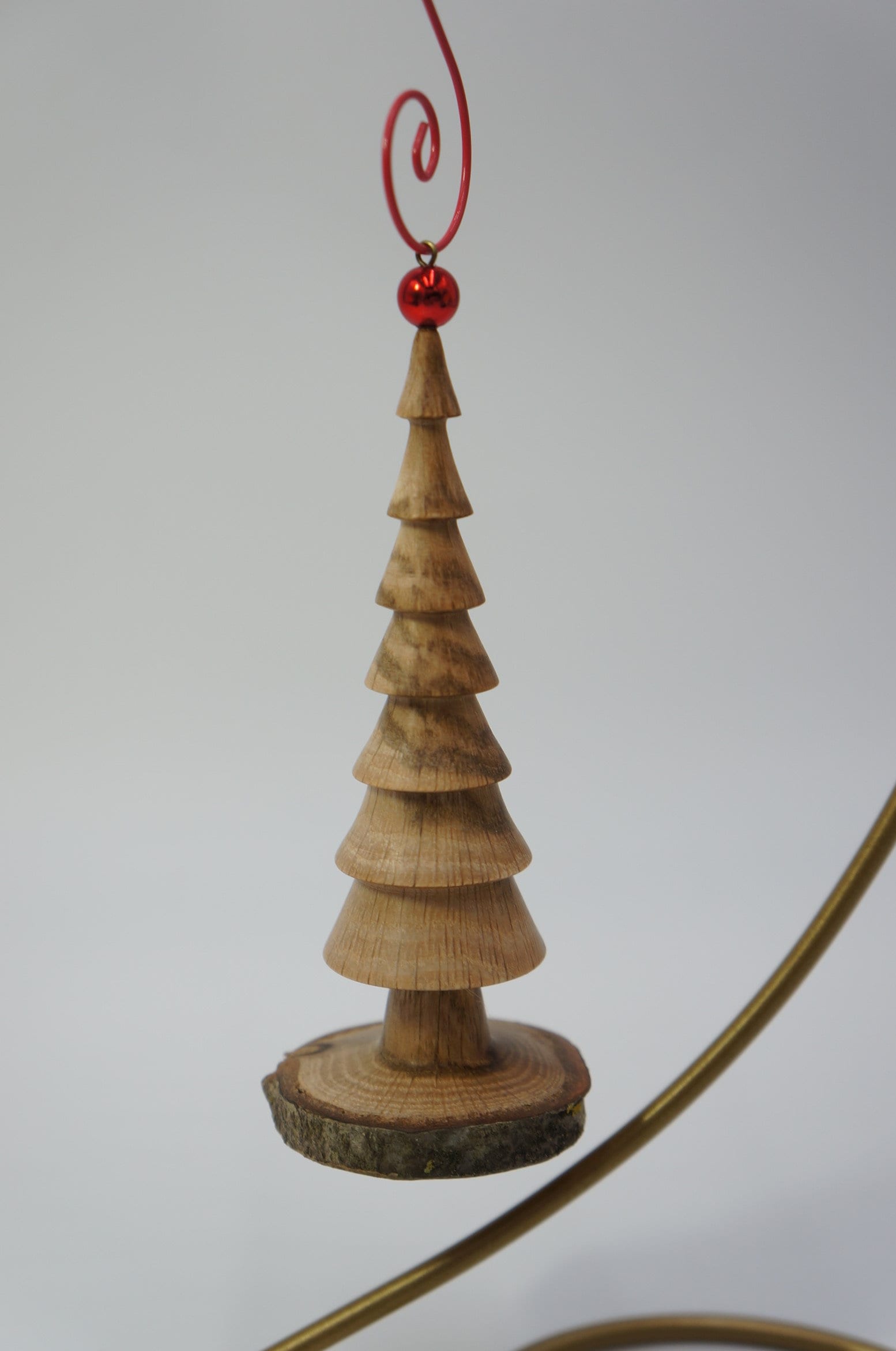 Hand Turned Wood Christmas Tree Rustic Red Oak - Etsy