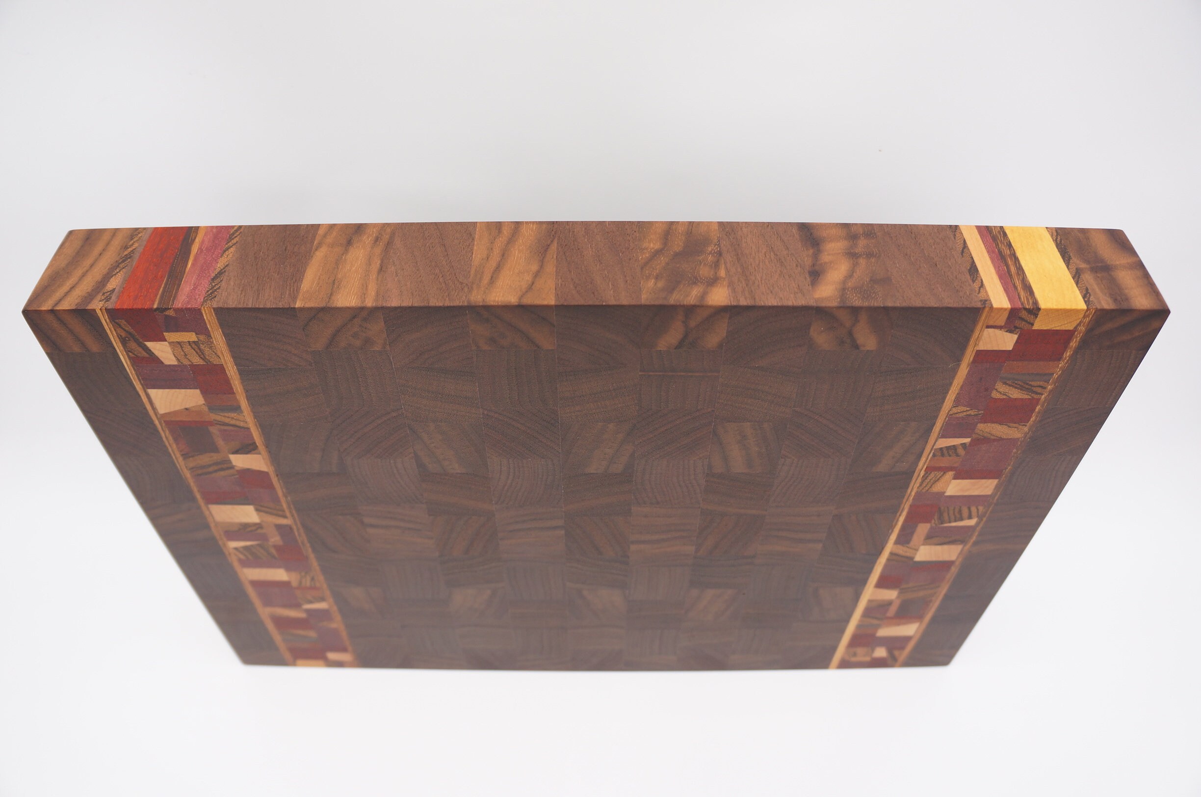 Handmade End Grain Cutting Board Butcher Block Walnut Accented With ...