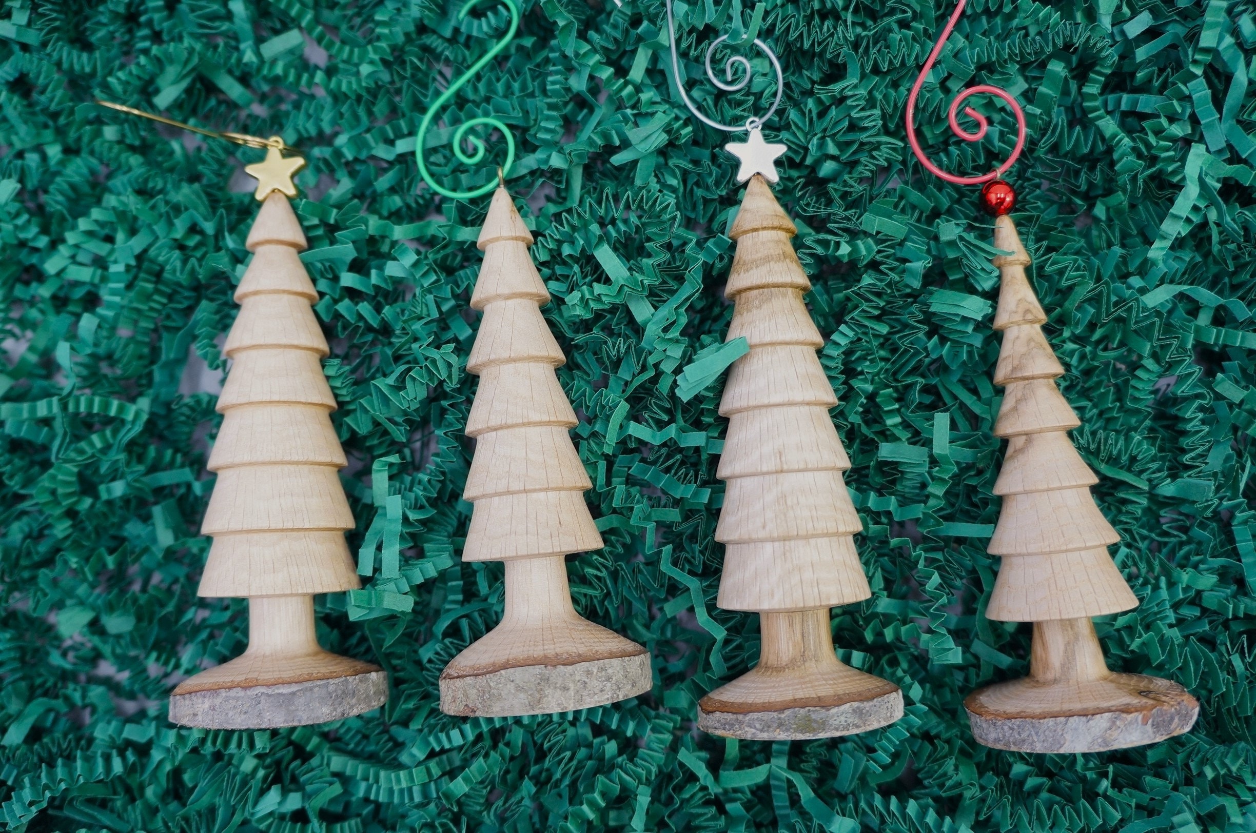 Hand Turned Wood Christmas Tree Rustic Red Oak - Etsy