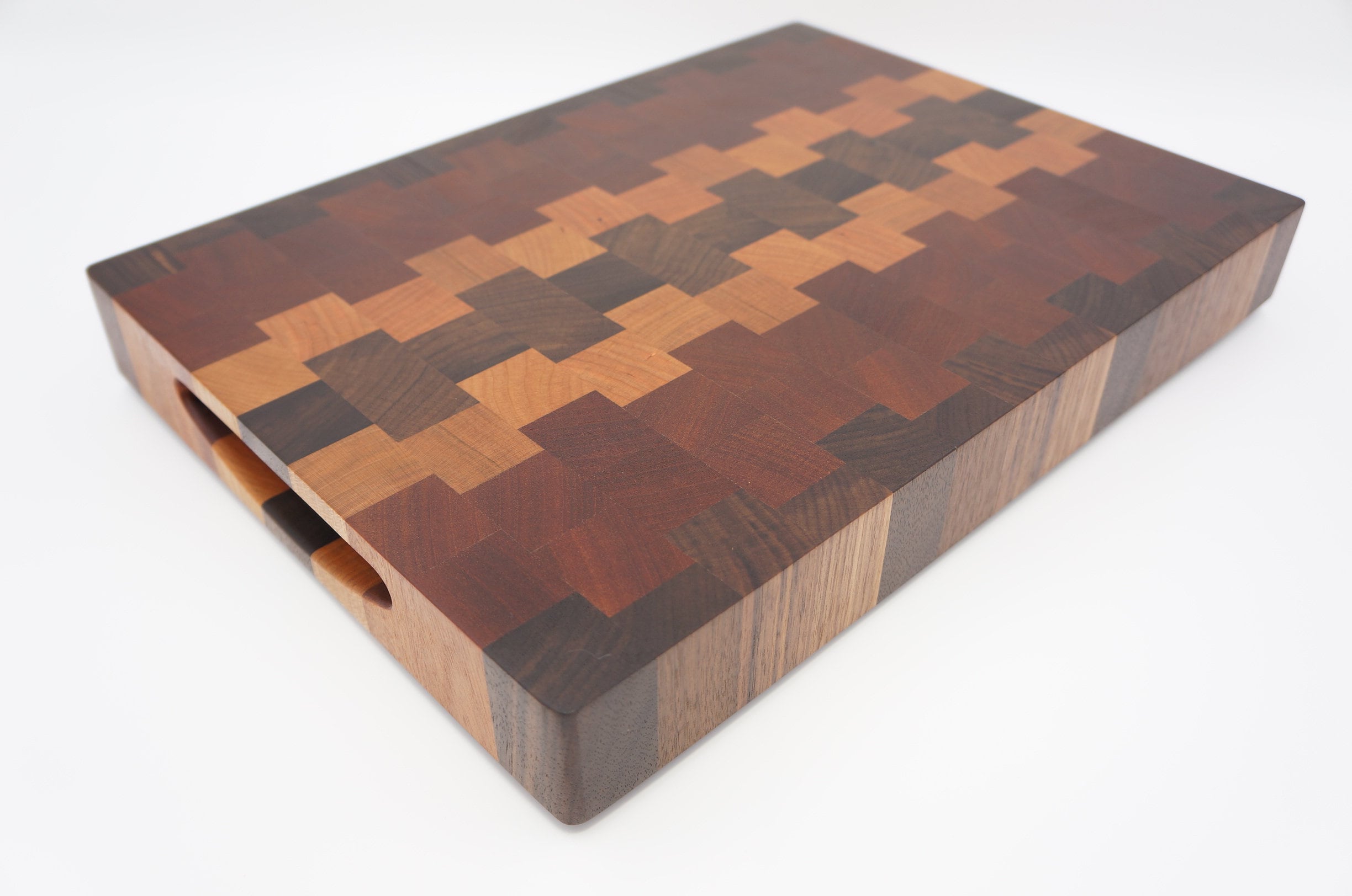 Handmade End Grain Cutting Board / Butcher Block Walnut Sapele Cherry ...