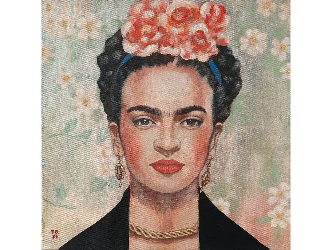 Frida Kahlo Original Painting Female Portrait Mexican Art Frida Kahlo ...
