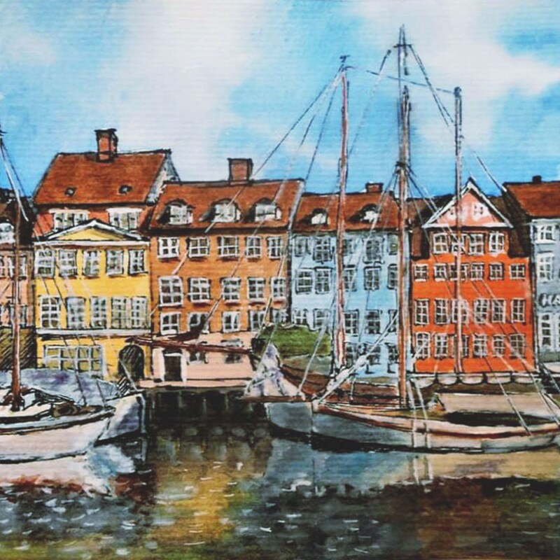Copenhagen Painting - Etsy