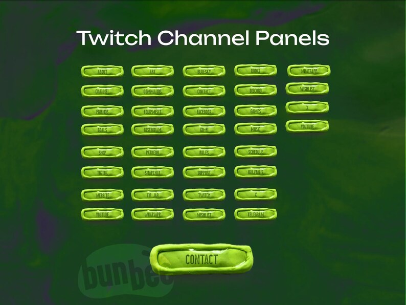 Green Claymation Twitch Overlay Pack - Halloween - Assets for Streamers ...