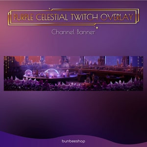 Purple Celestial Animated Twitch Overlay Stream Package - Magical Stars ...