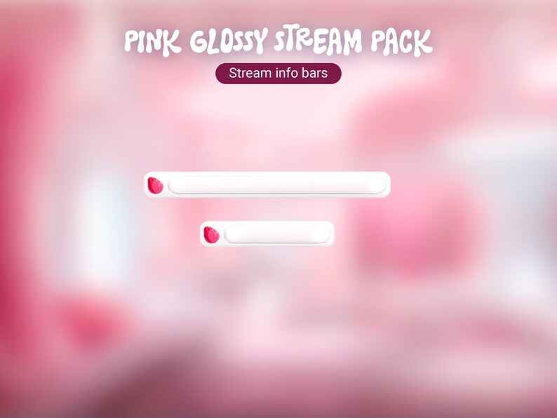Animated Twitch Stream Package Pink Glossy - Clean Minimalist Frutiger ...
