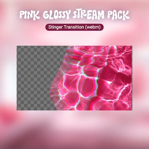 Animated Twitch Stream Package Pink Glossy - Clean Minimalist Frutiger ...