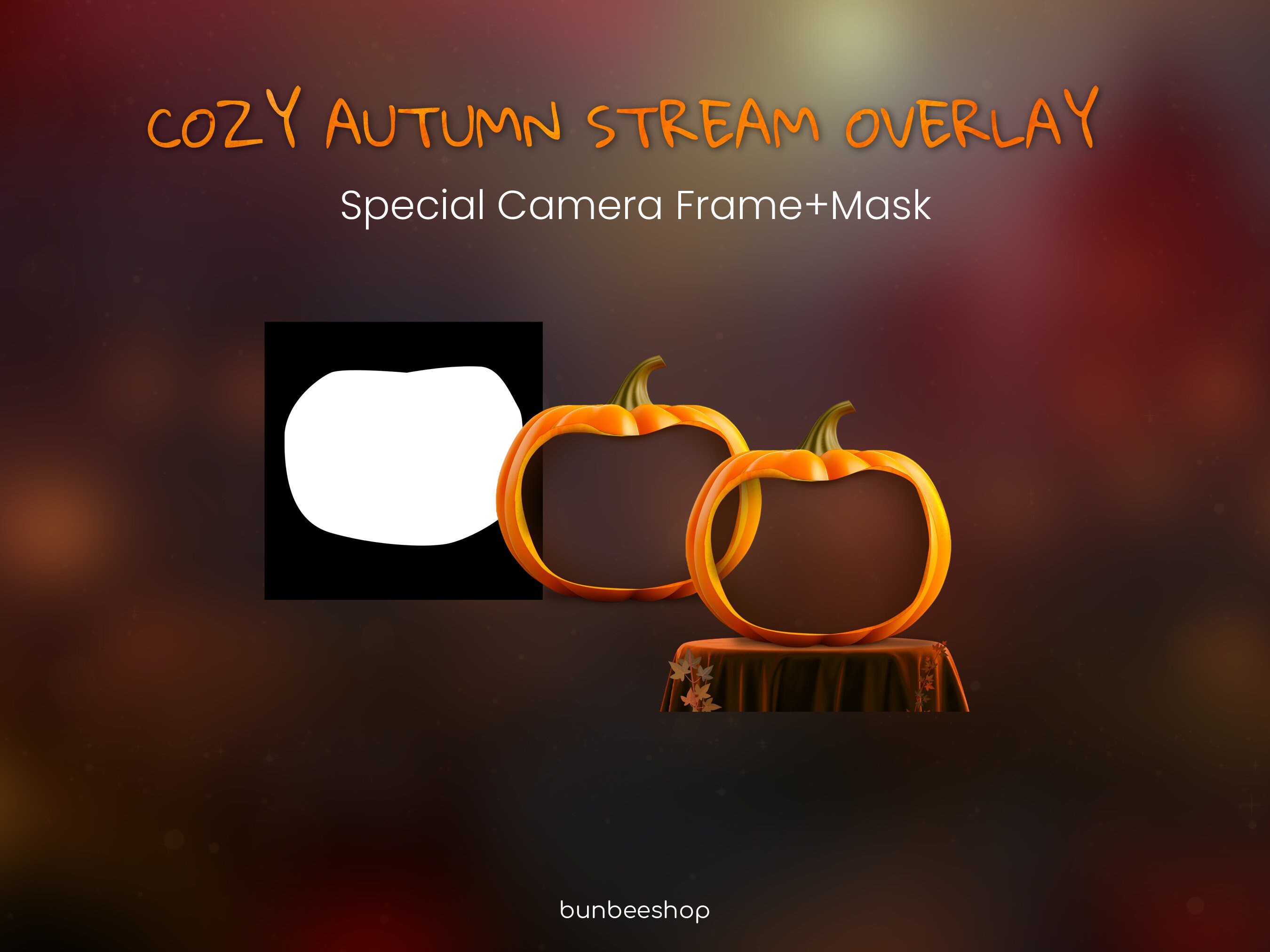 Autumn Pumpkin Twitch Overlay Stream Package - Cozy Halloween Fall ...