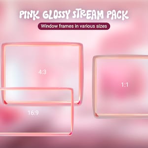 Animated Twitch Stream Package Pink Glossy - Clean Minimalist Frutiger ...