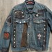 Mens Denim Jacket Painted Rock ,stage , - Etsy