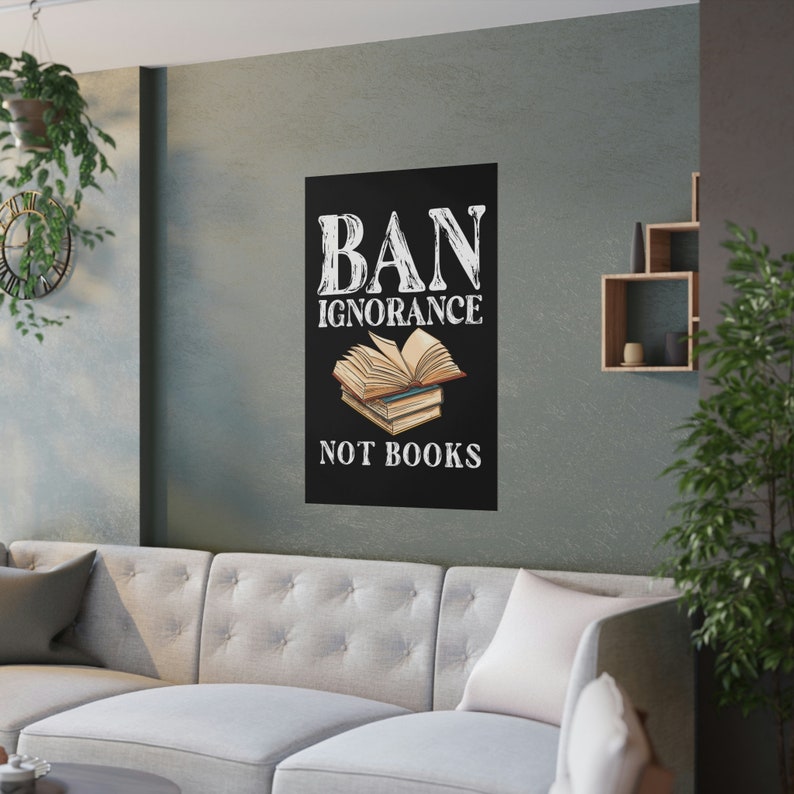 Banned Book Poster, Banned Books Week, Reading Lover Gifts, Librarian ...