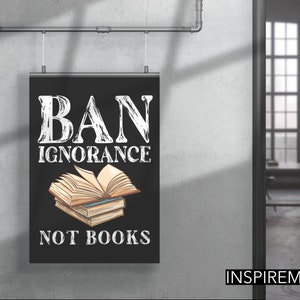Banned Book Poster, Banned Books Week, Reading Lover Gifts, Librarian ...